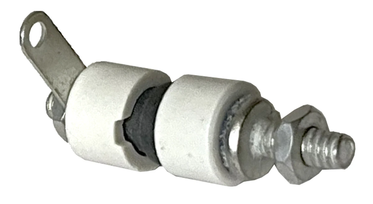 Fixed Base Stud Feed thru Style Ceramic Insulator | Surplus Sales of ...